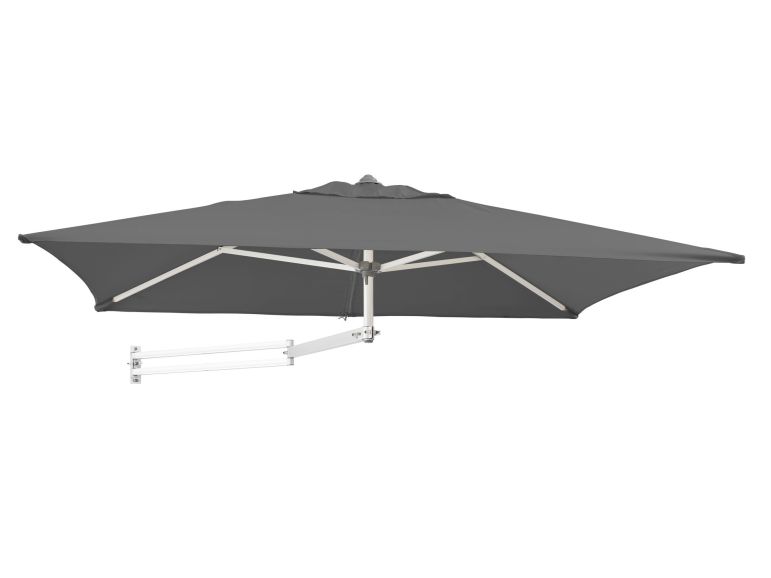 Easysol - parasol mural - rectangulaire - 200x140 cm - gris | Acaza