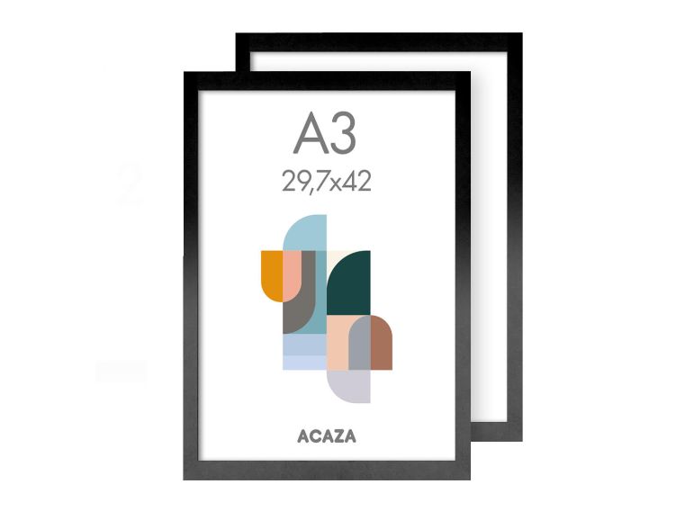 Lot de 2 cadres photo Madison - format A3 - cadres photo en bois MDF ...